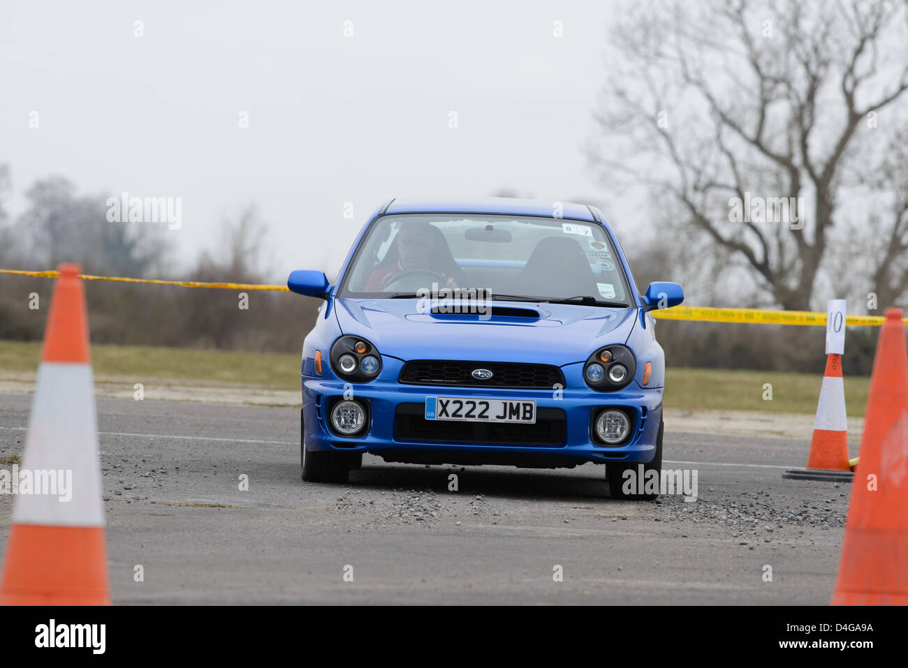 A car taking part in an AutoSolo event at the Cotswold Airport in ...