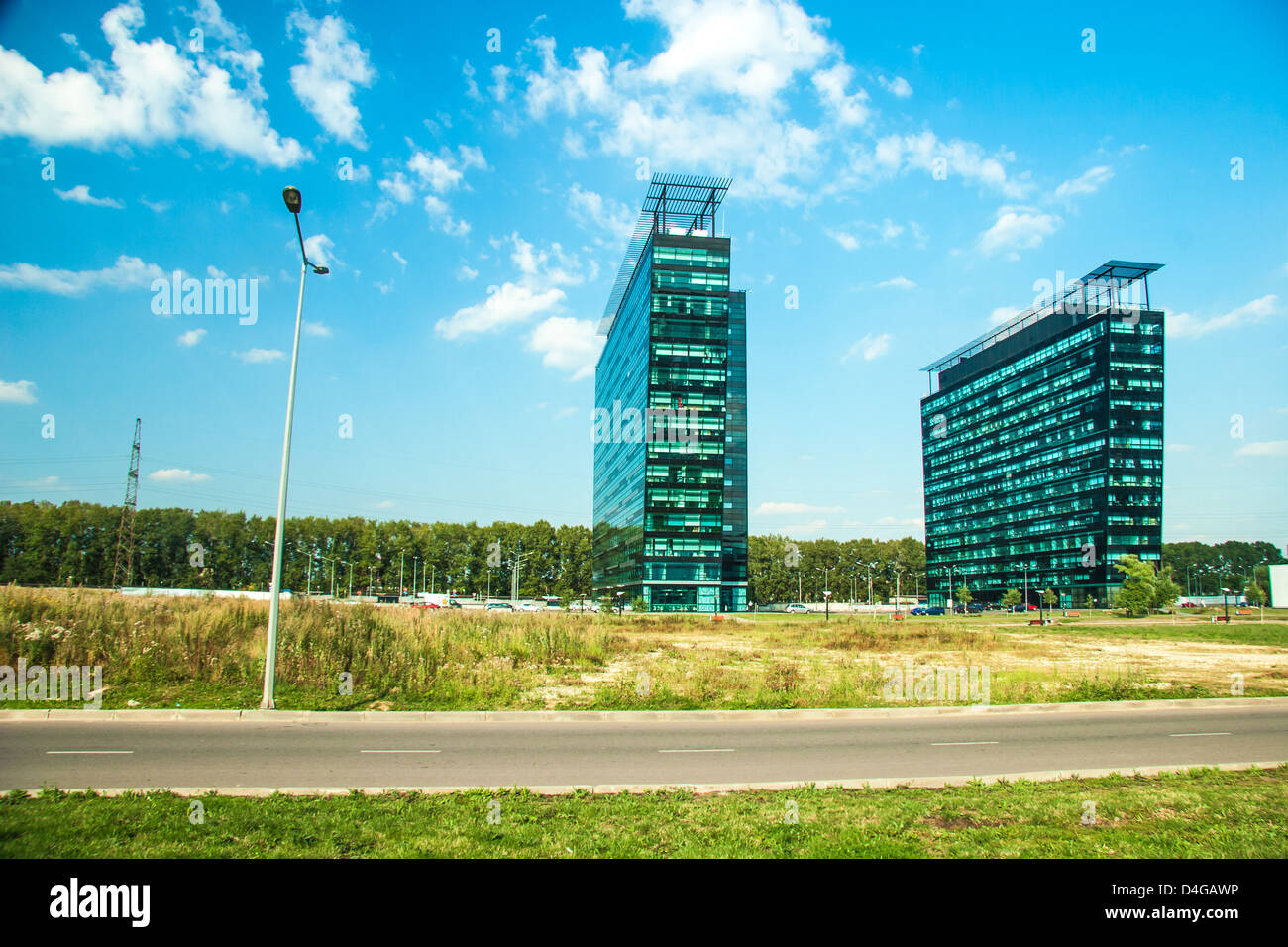Cityscape office buildings Stock Photo - Alamy