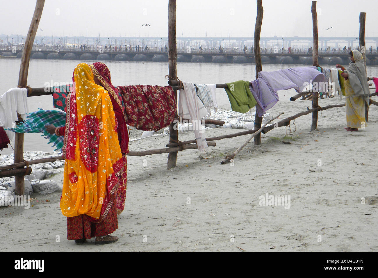 India, Uttar Pradesh, Allahabad, Kumbh Mela, Ganga river Stock Photo ...