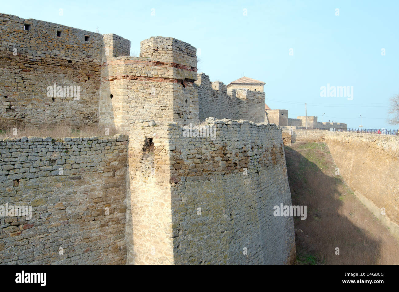 Main defensive wall and ditch of Fortress Akkerman (White Rock fortress ...