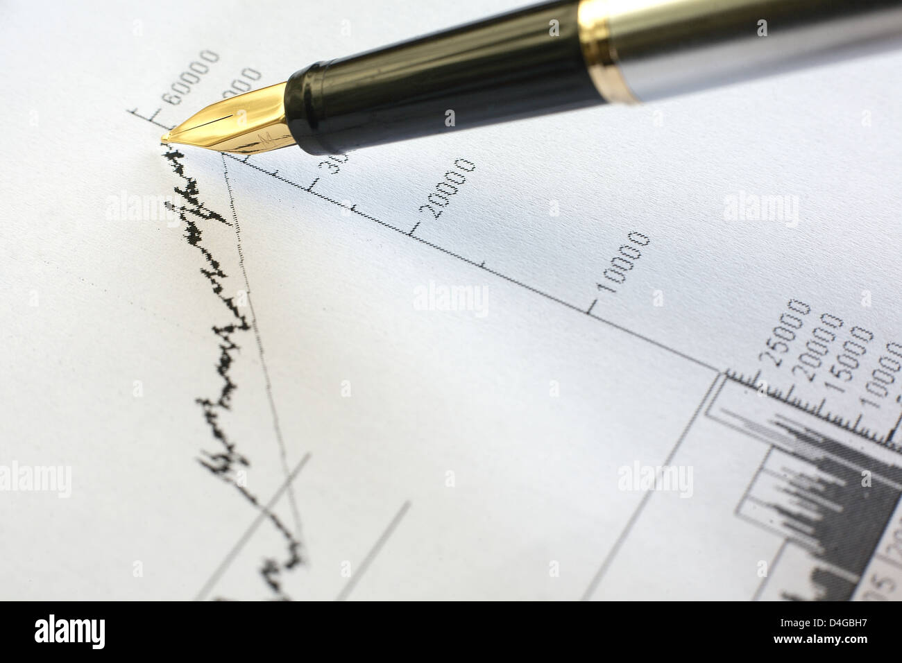 Financial graph showing growth Stock Photo - Alamy