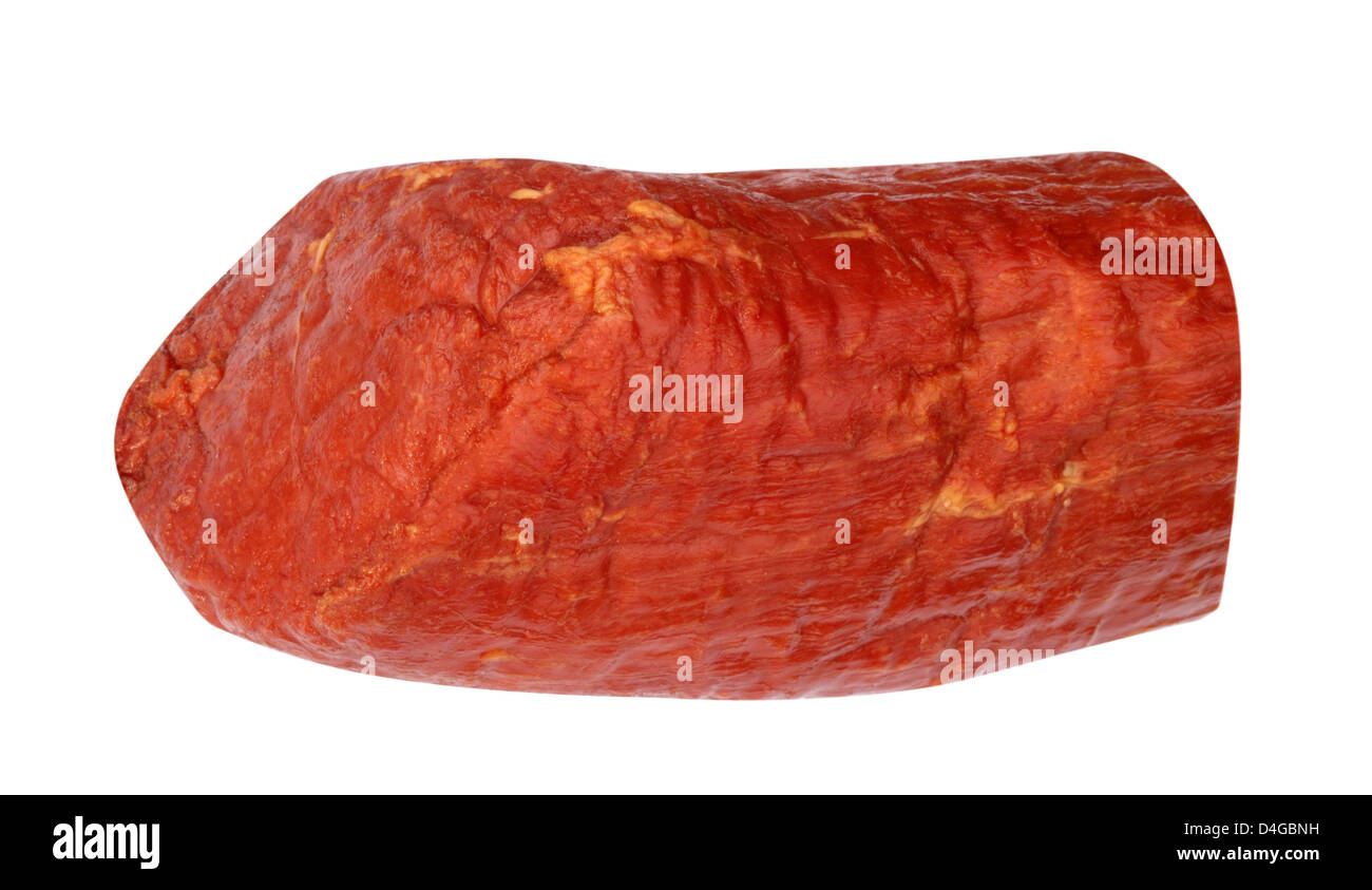 Piece of Boiled and Smoked Meat Isolated Stock Photo - Alamy