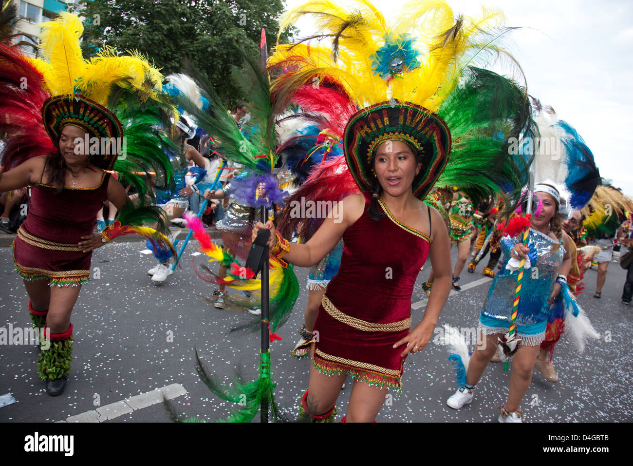 Berlin, Germany, Bolivian dancers at the Carnival of Cultures Stock ...