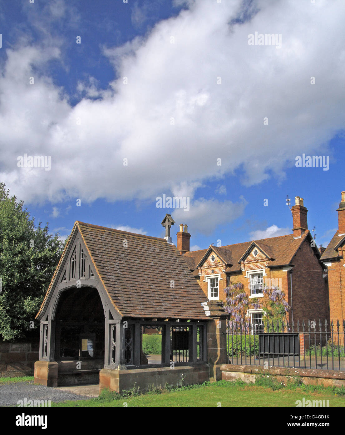 Lychgate at Saint Andrews Church, Ombersley, Worcestershire, England ...