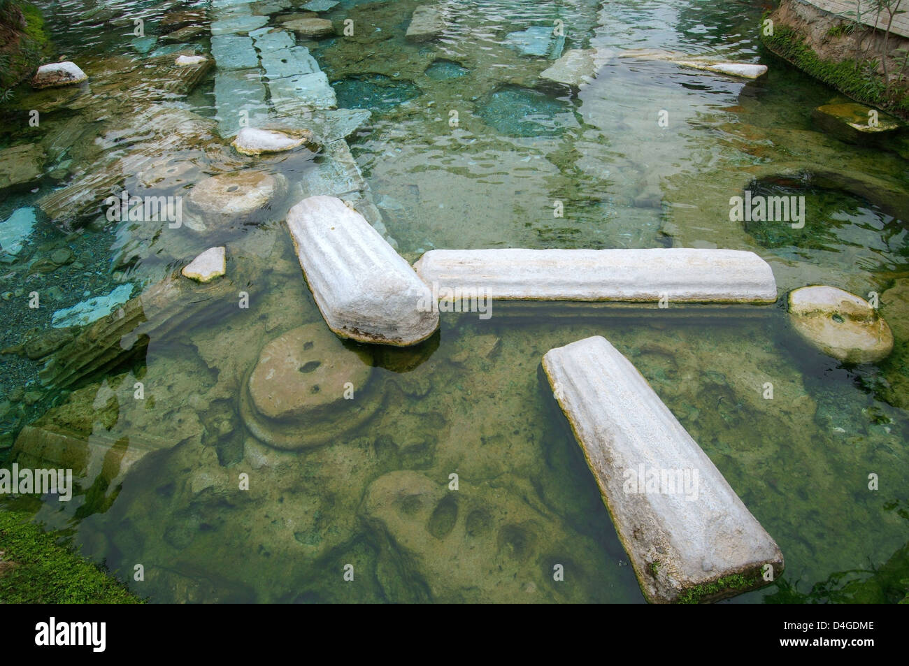 Cleopatra's Bath (thermal Bath), antique city of Hierapolis on ...