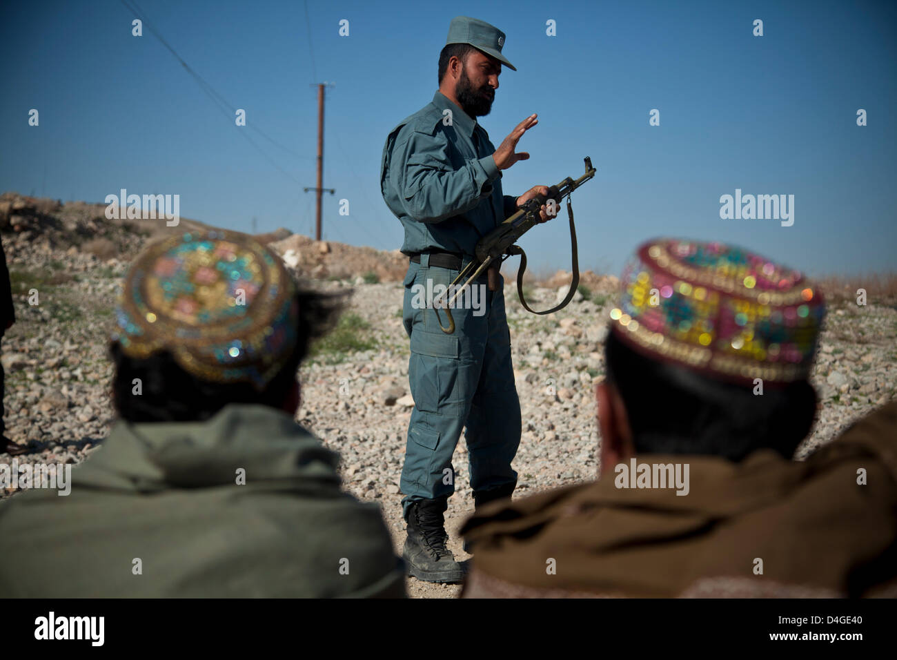Afghan Local Police recruits receive weapons training from Afghan ...