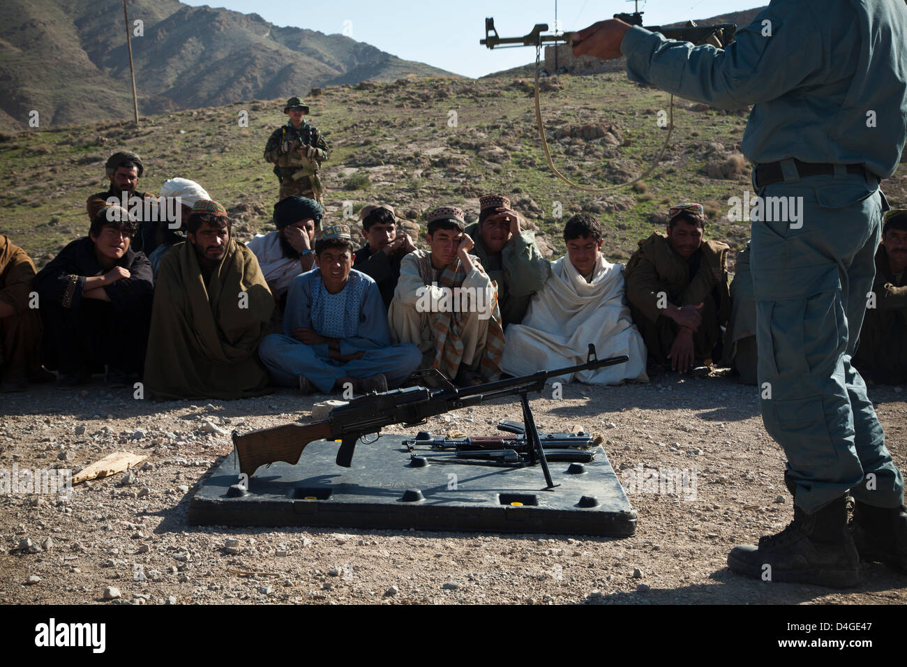Afghan Local Police recruits receive weapons training from Afghan ...