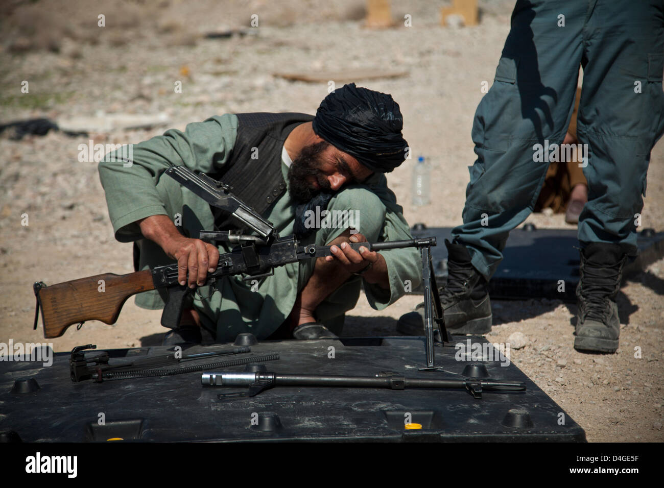 Afghan Local Police recruits receive weapons training from Afghan ...
