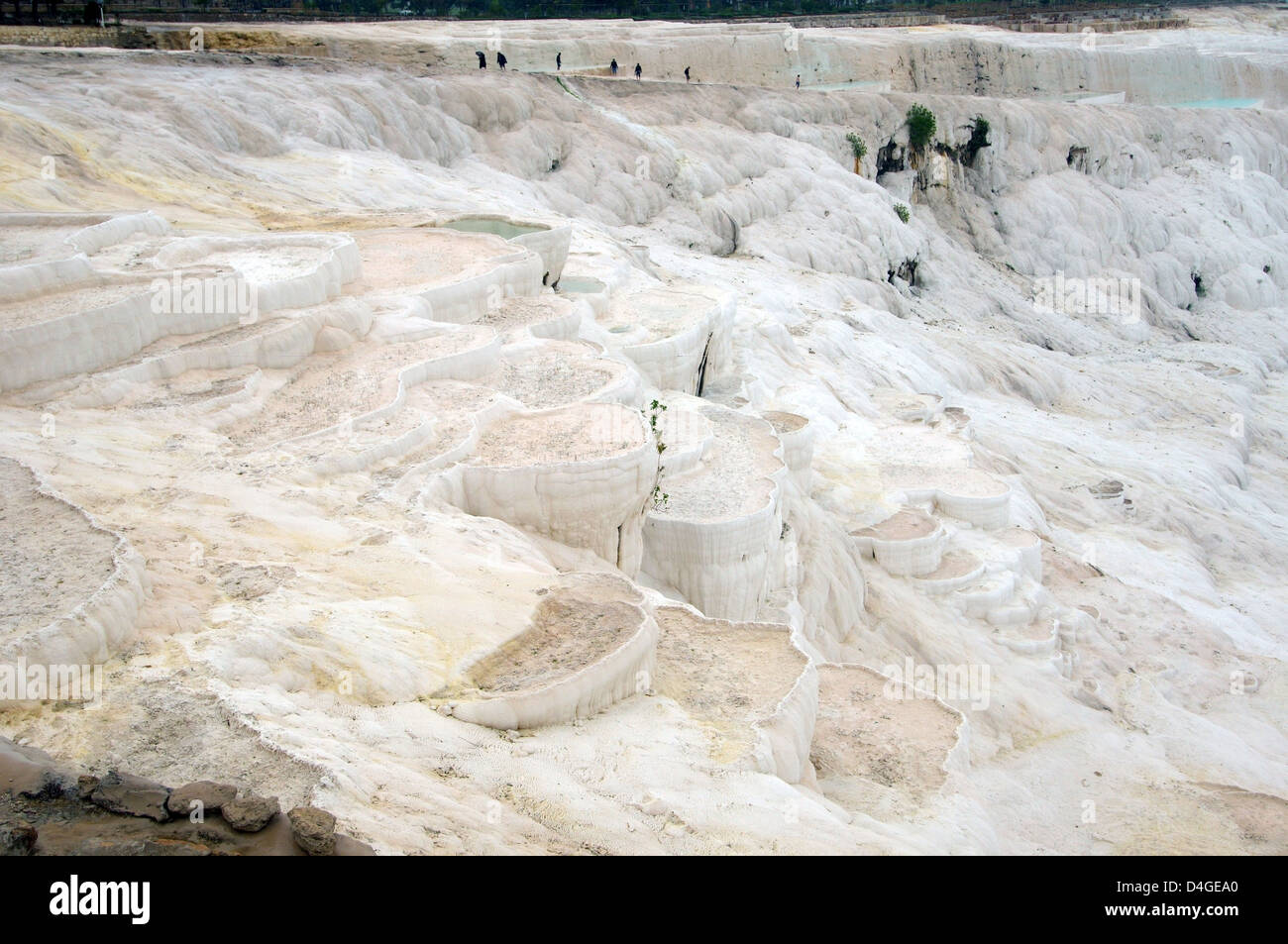 Travertine terrace formations, Pamukkale, Turkey, Western Asia Stock ...