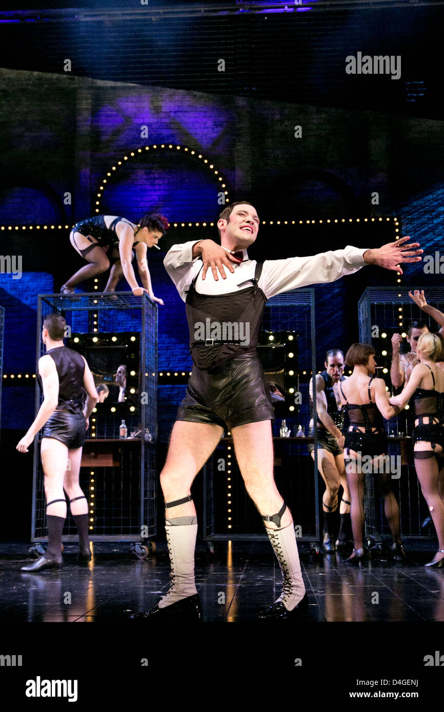 Will Young as Emcee in CABARET at the Savoy Theatre, London in 2012 ...