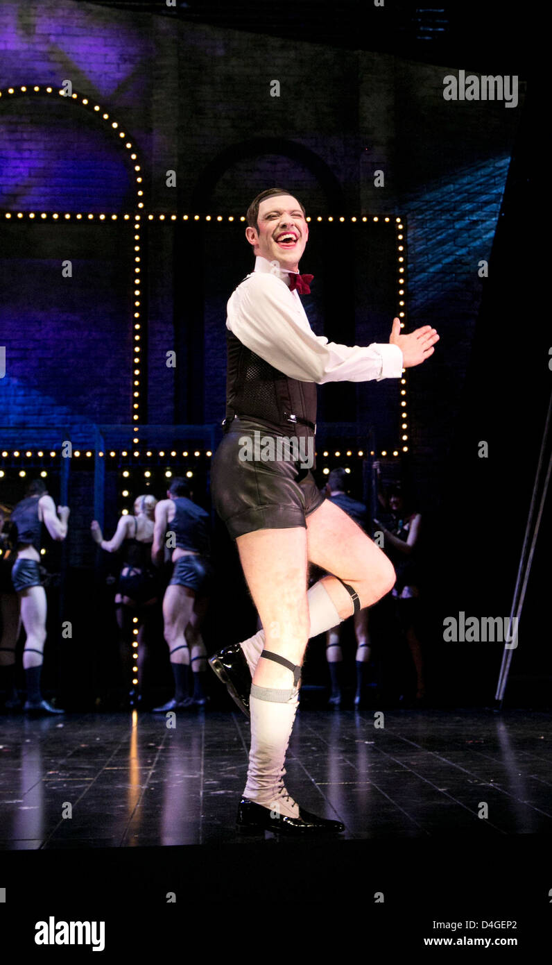Will Young as Emcee in CABARET at the Savoy Theatre, London in 2012 ...