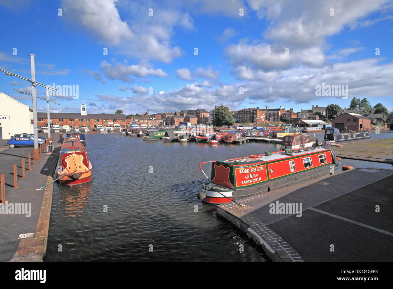 Stourport-Upon-Severn Canal Basin with Narrowboats, Worcestershire ...