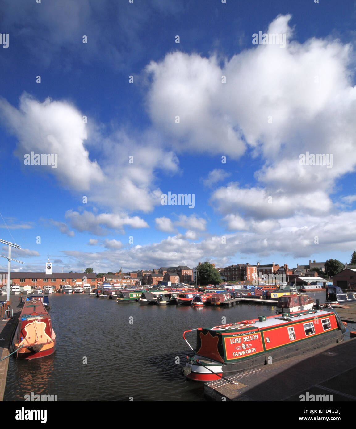 Stourport-Upon-Severn Canal Basin with Narrowboats, Worcestershire ...
