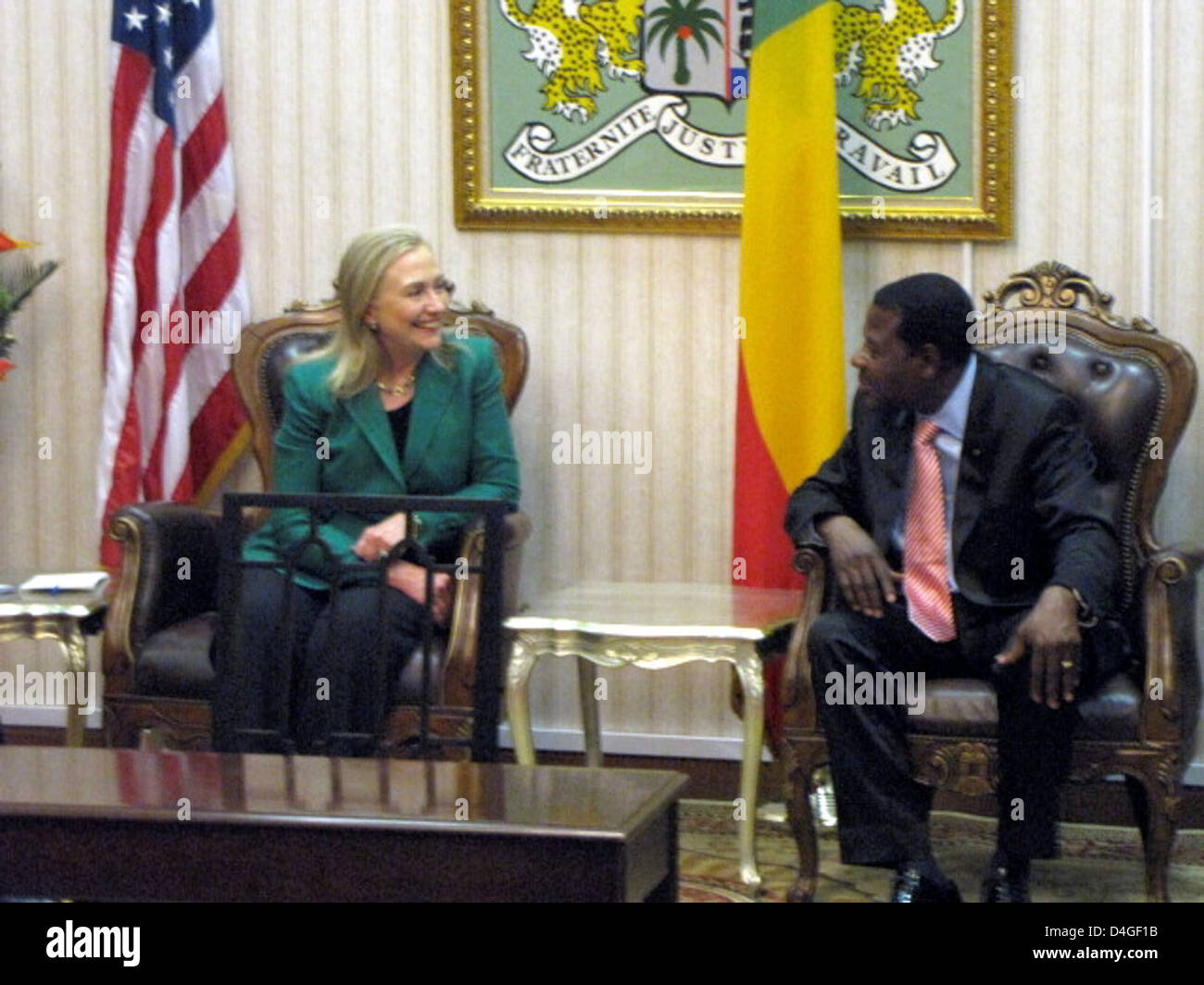 Secretary Clinton Meets With Benin's President Boni Yayi Stock Photo ...