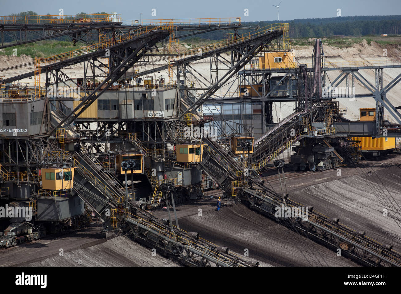 Cottbus, Germany, Cottbus North opencast of Vattenfall Europe Mining AG ...
