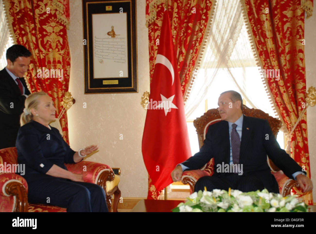 Secretary Clinton Meets With Turkish Prime Minister Erdoğan Stock Photo ...