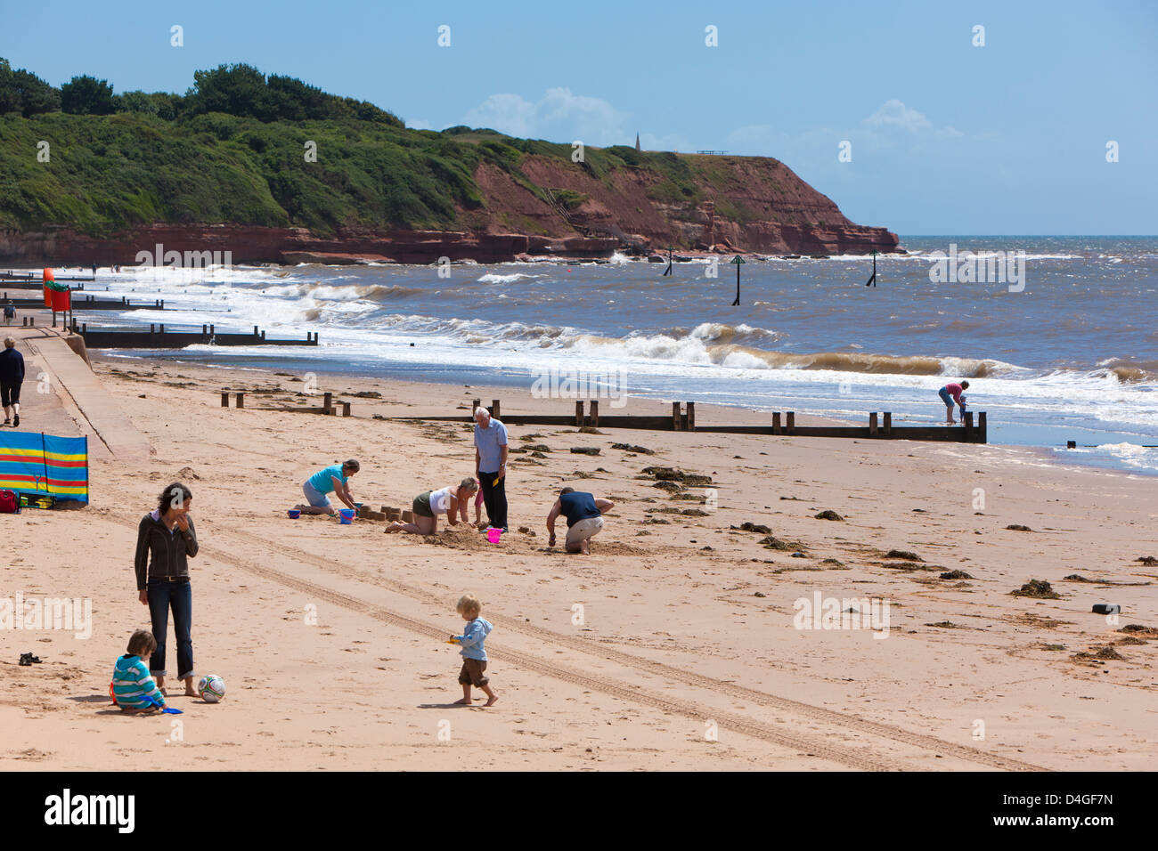 Exmouth beach, Devon, England, United Kingdom, Europe Stock Photo - Alamy