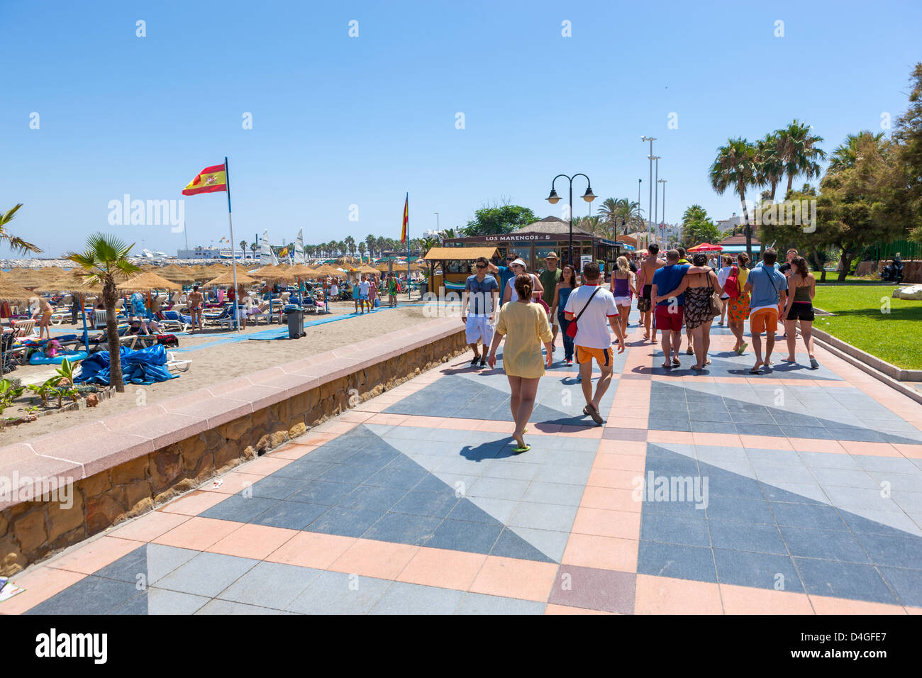 Promenade in Benalmadena, Costa del Sol, Andalusia, Spain, Europe Stock ...