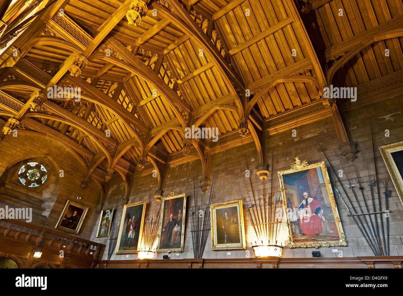 Ceiling, King's Hall, Bamburgh Castle, Bamburgh, England, United ...