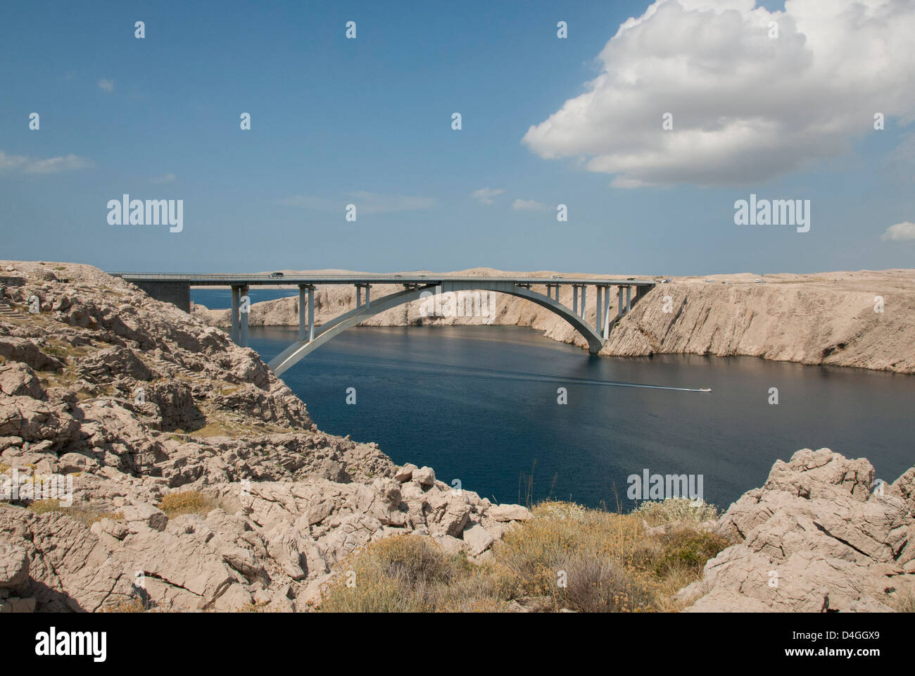 Most Fortica Bridge, Pag from the Croatian mainland to the island Pag ...