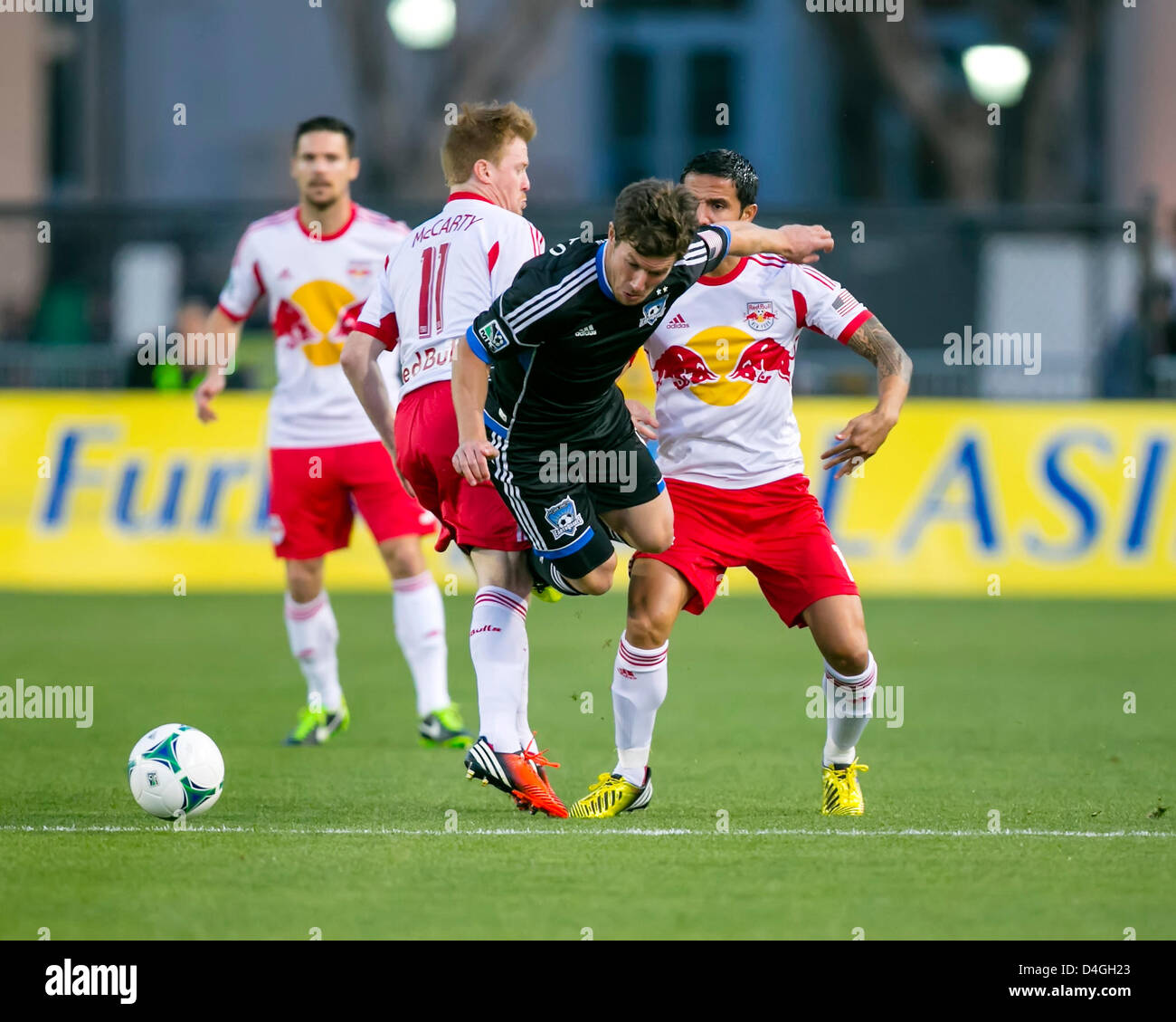 March 10, 2013: San Jose Earthquakes forward Mike Fucito (9) fights his ...