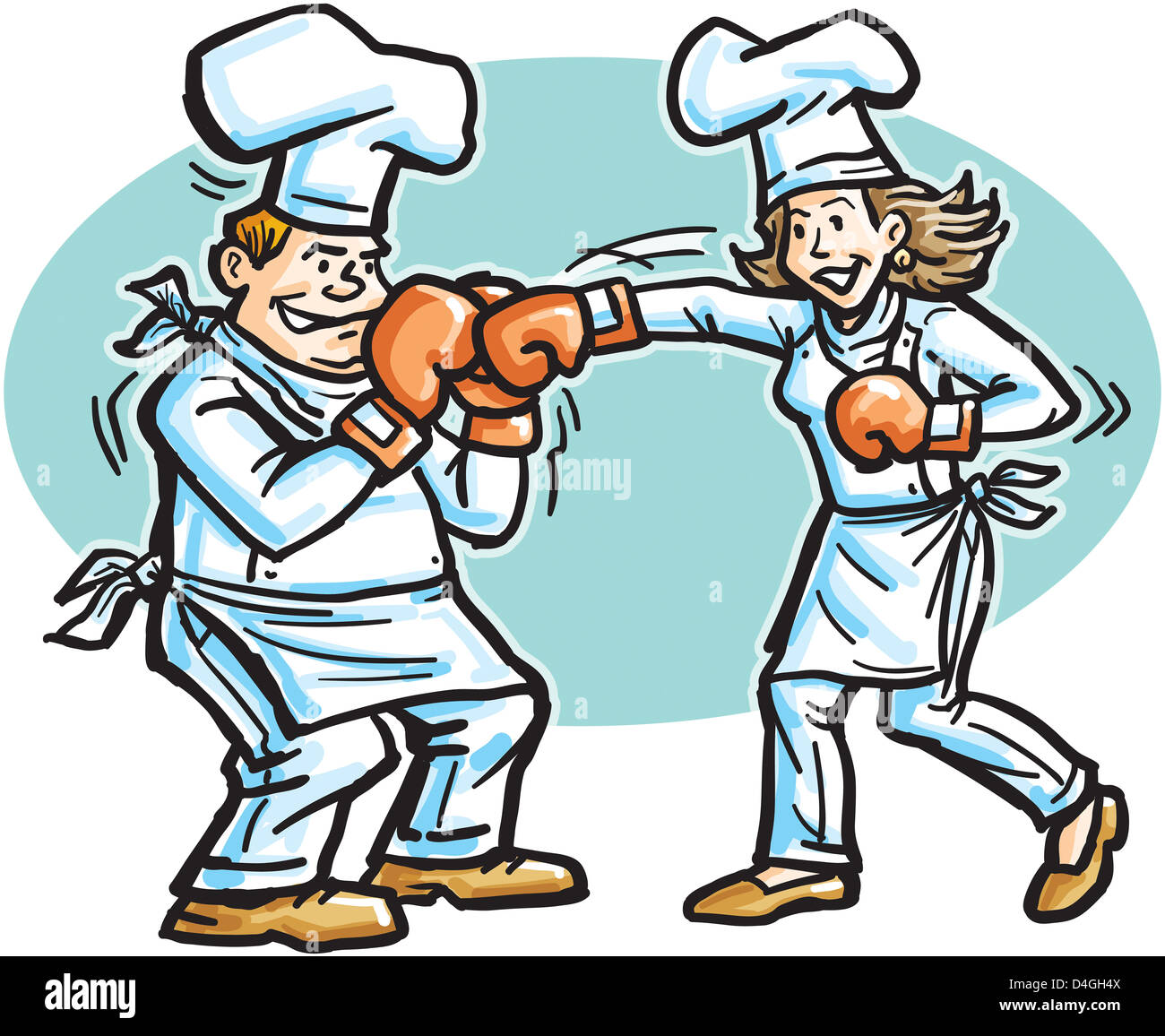 Chef fighting hi-res stock photography and images - Alamy