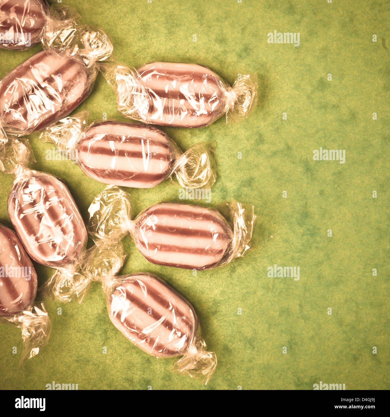 Vintage toned image of humbug sweets Stock Photo - Alamy