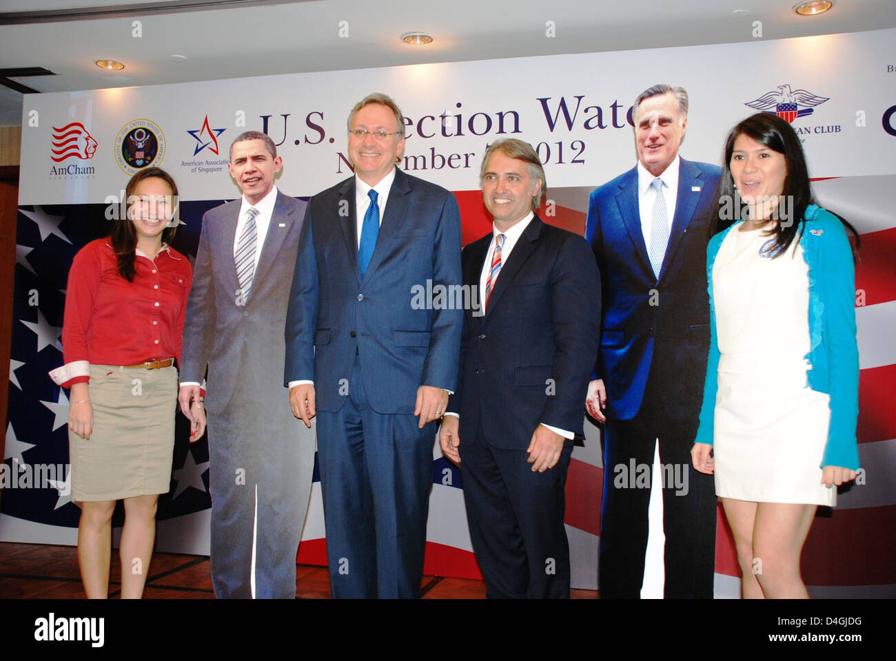 Ambassador Adelman Poses for a Photo With the Candidates Stock Photo ...