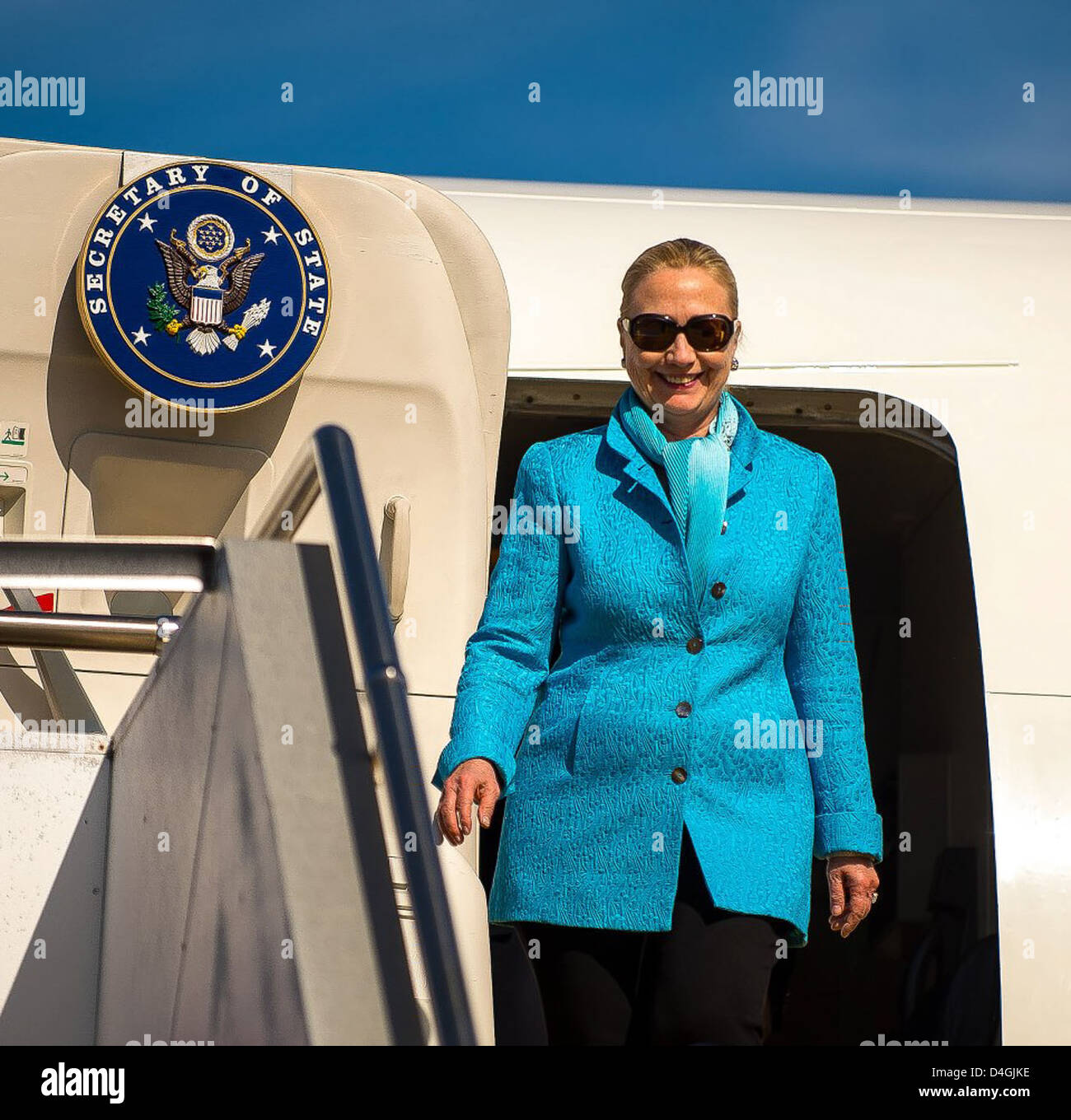 Secretary Clinton Arrives in Perth Stock Photo - Alamy