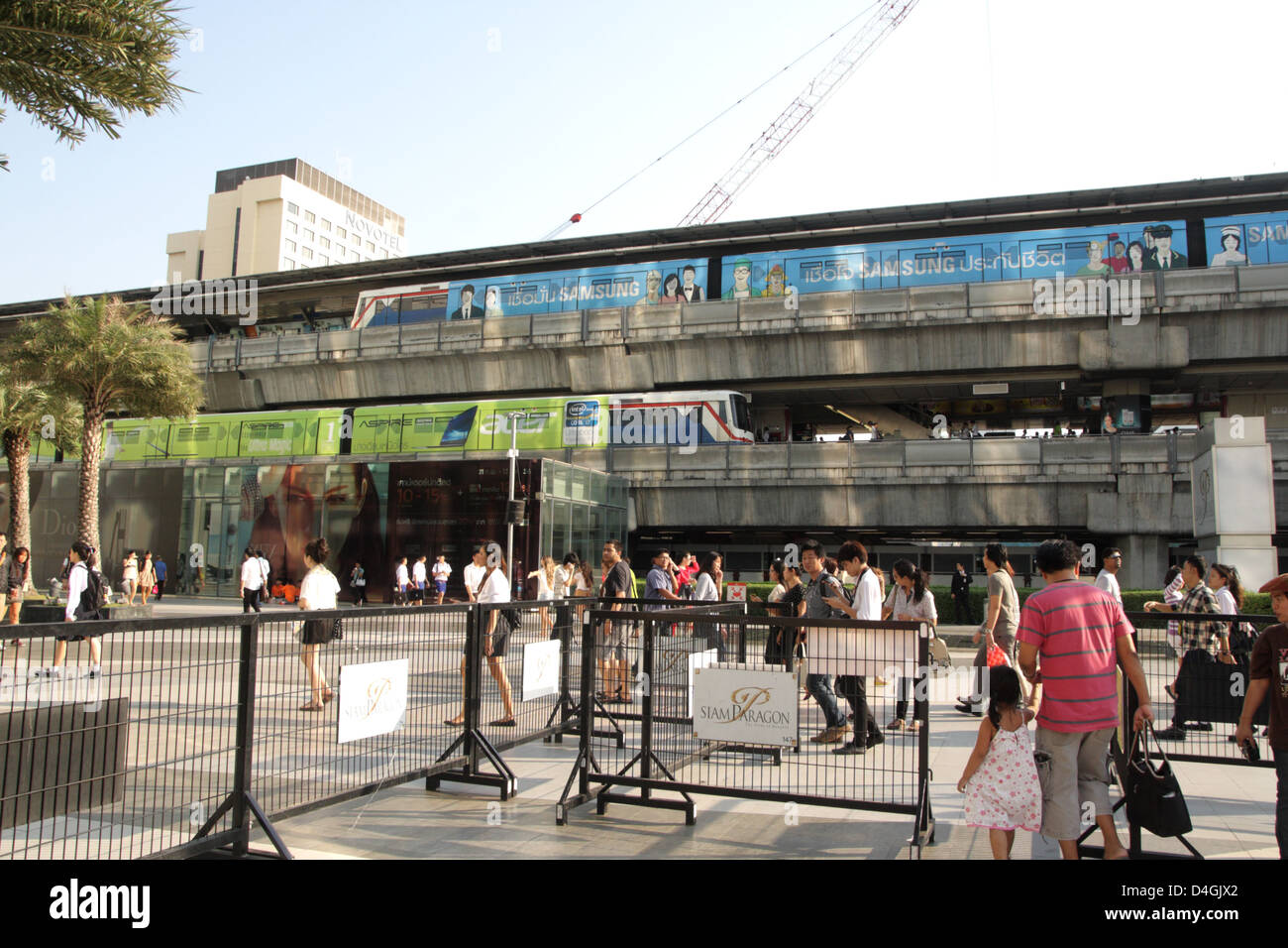 BTS sky train on Siam BTS station , Bangkok Stock Photo - Alamy