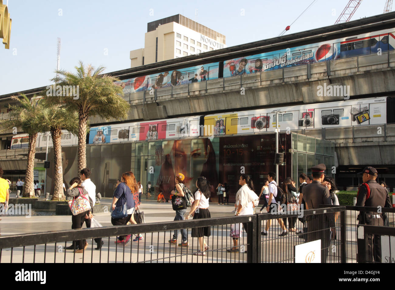 BTS sky train on Siam BTS station , Bangkok Stock Photo - Alamy
