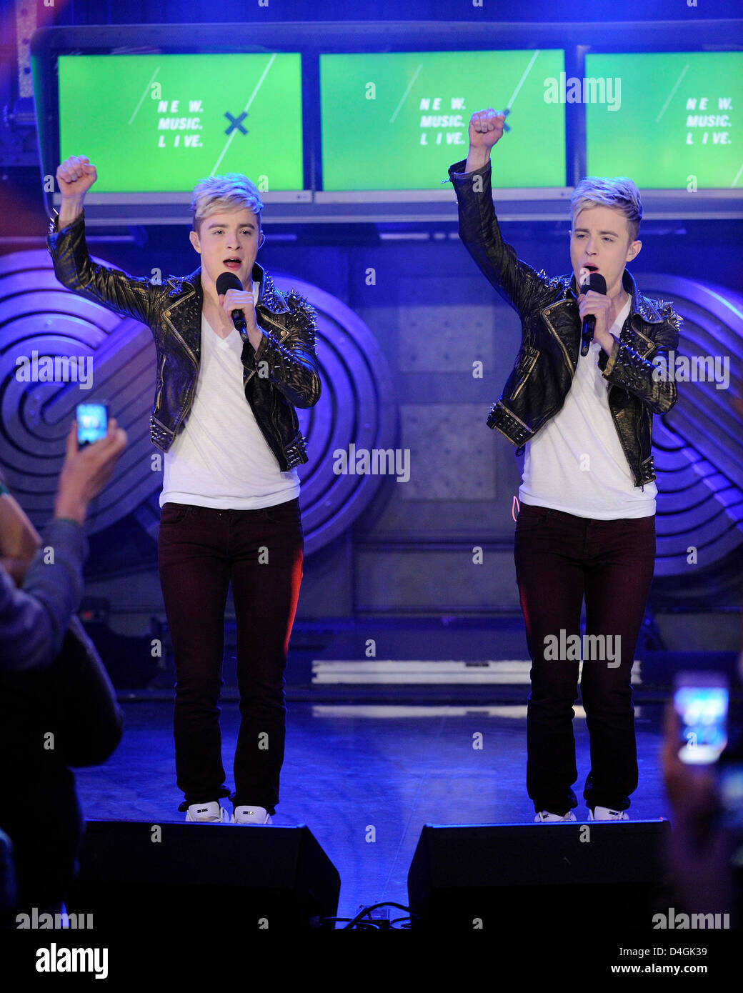 Jedward twins john edward grimes hi-res stock photography and images ...