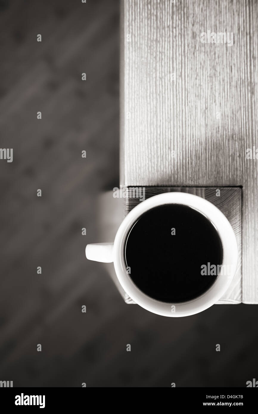 Monohrome image, drinking coffee Stock Photo - Alamy