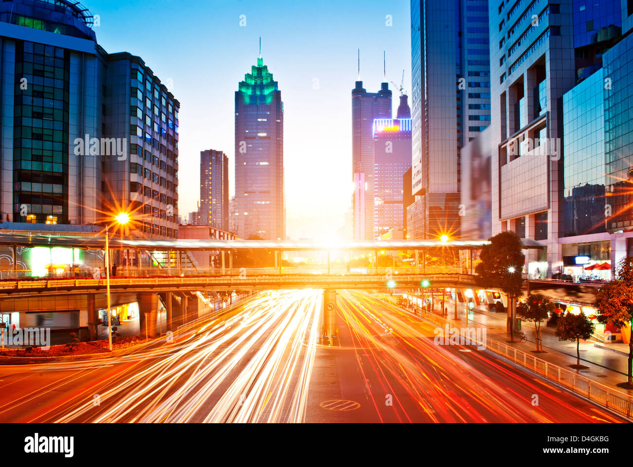 The busy city traffic in China Stock Photo - Alamy