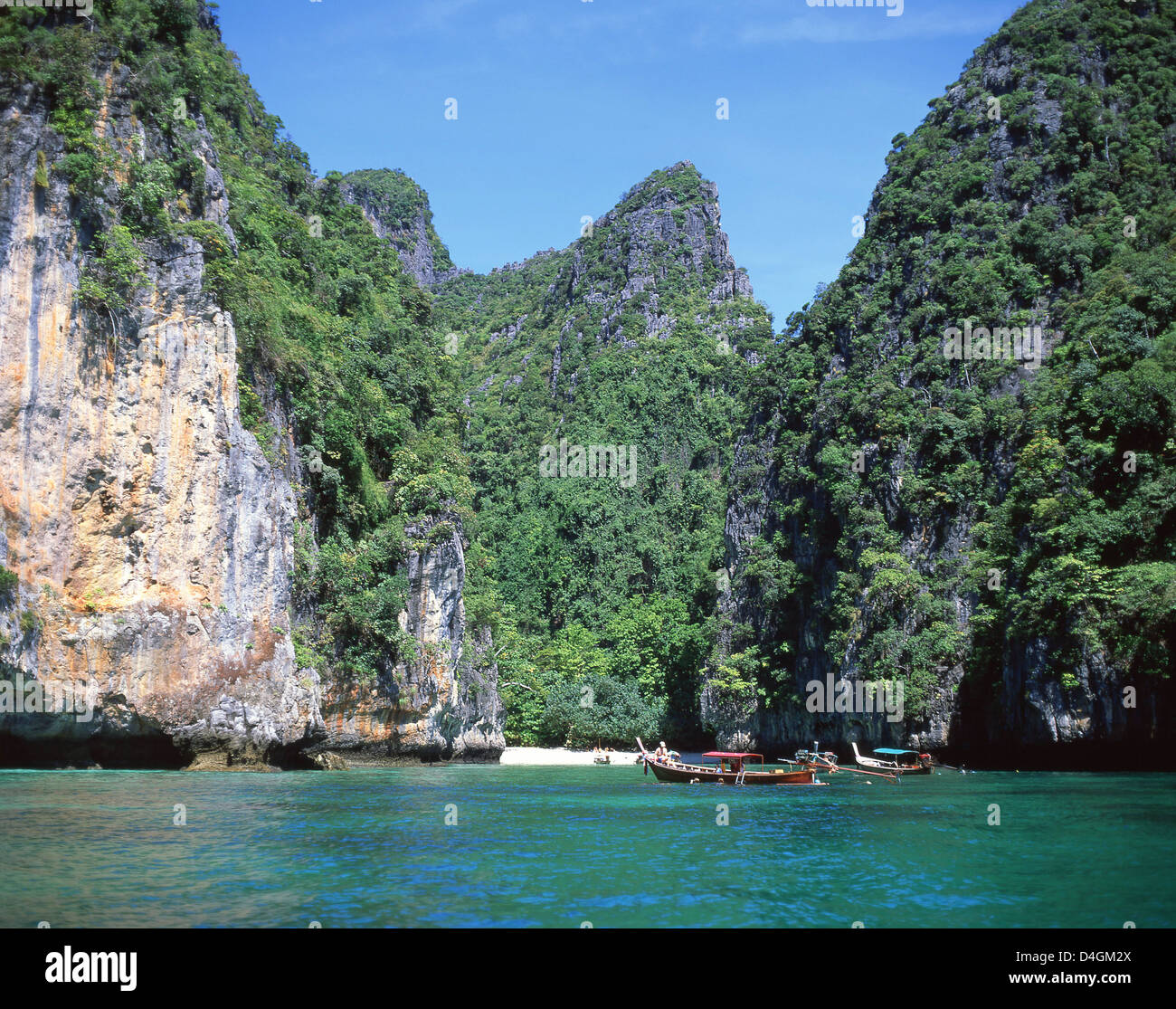 Limestone monoliths, Koh Phi Phi Le, Phi Phi Islands, Krabi Province ...