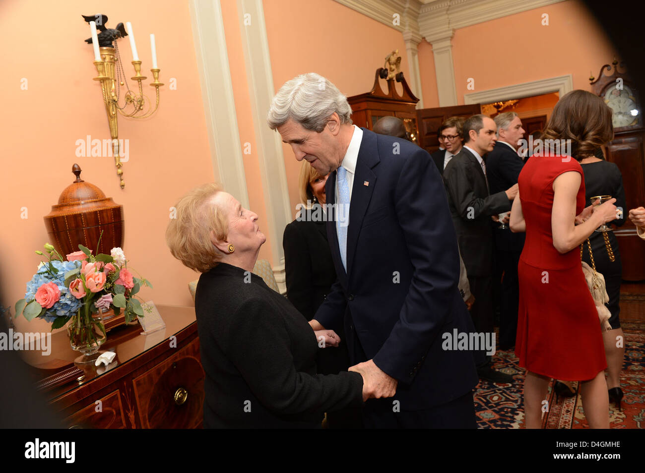 Secretary Kerry Greets Former Secretary Albright Stock Photo - Alamy