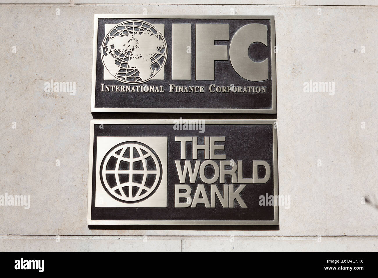The World Bank, IFC building plaque - Washington, DC USA Stock Photo ...