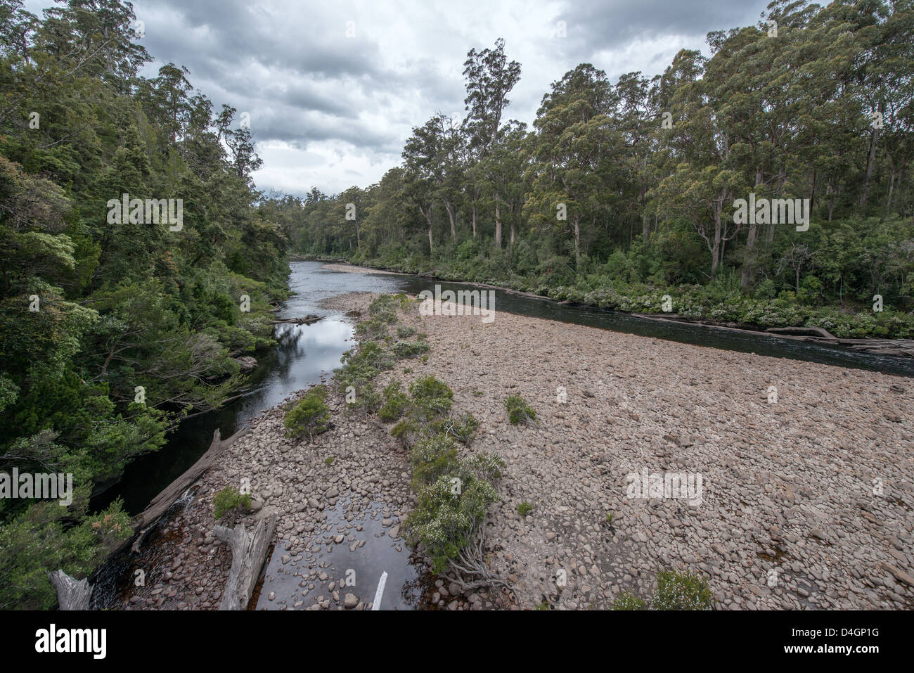 The spectacular Huon river and forest near Geeveston, Tasmania Stock ...