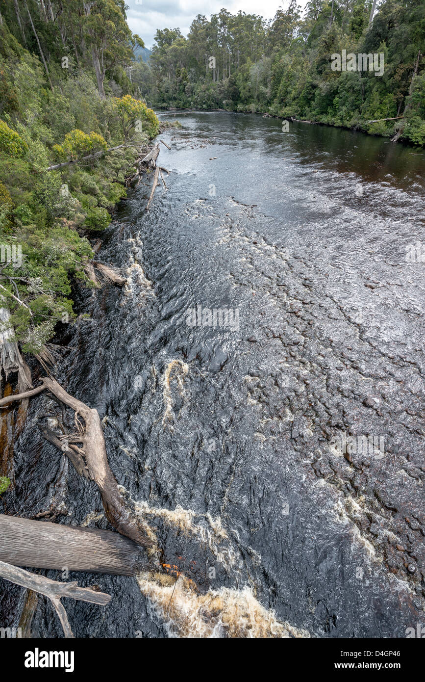 The spectacular Huon river and forest near Geeveston Tasmania Stock ...