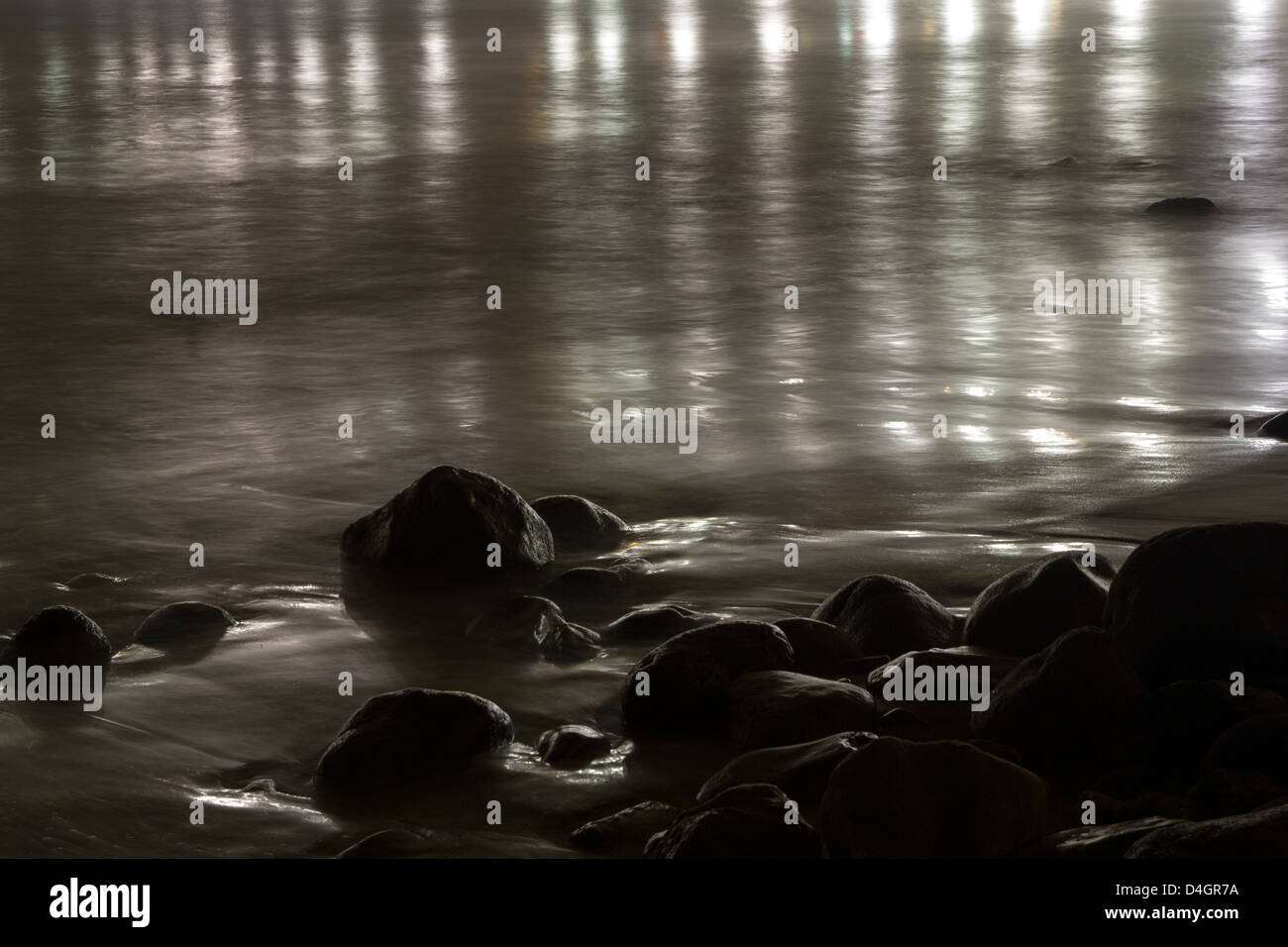 The beach on long exposure Stock Photo - Alamy