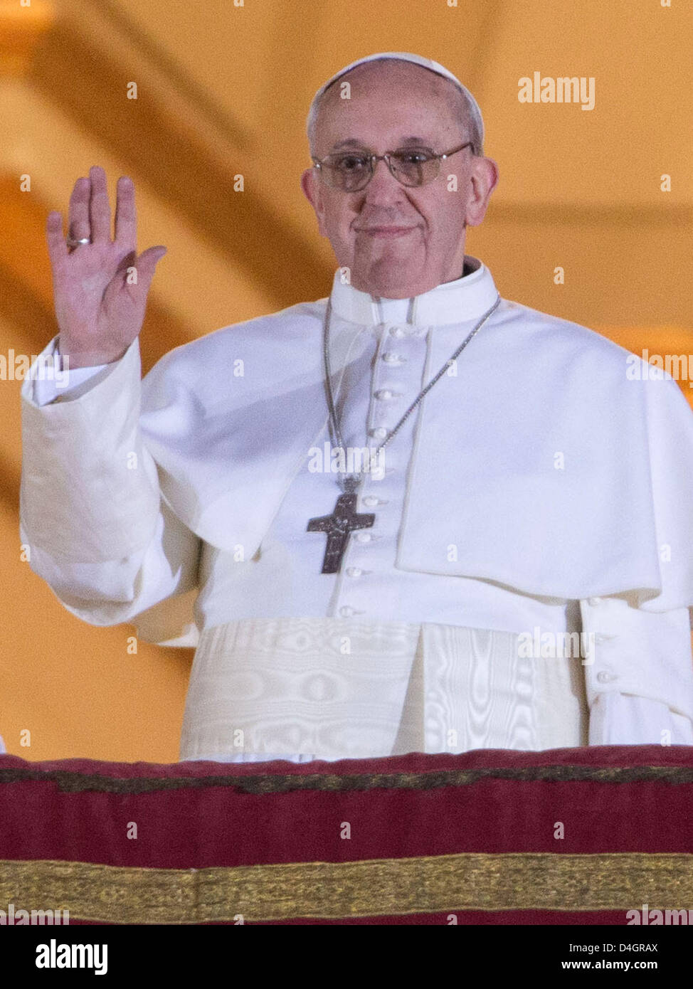 Vatican, Vatican City. 13th March 2013. Cardinal Bergoglio, the newly ...