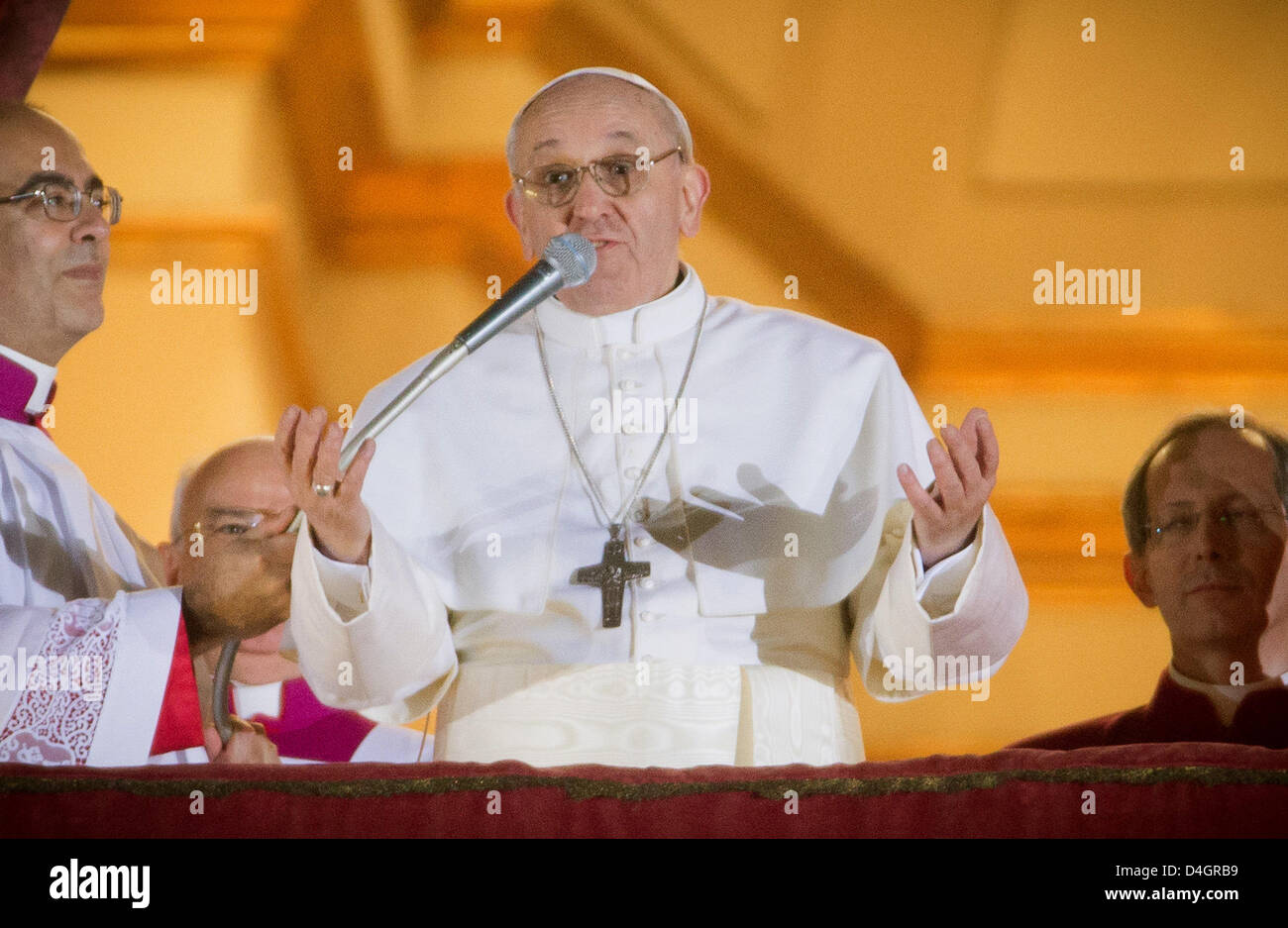Vatican, Vatican City. 13th March 2013. Cardinal Bergoglio, the newly ...
