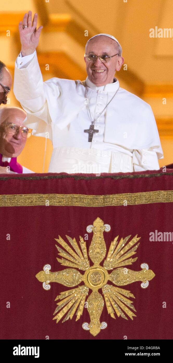 Vatican, Vatican City. 13th March 2013. Cardinal Bergoglio, the newly ...
