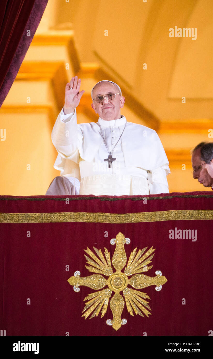 Vatican, Vatican City. 13th March 2013. Cardinal Bergoglio, the newly ...