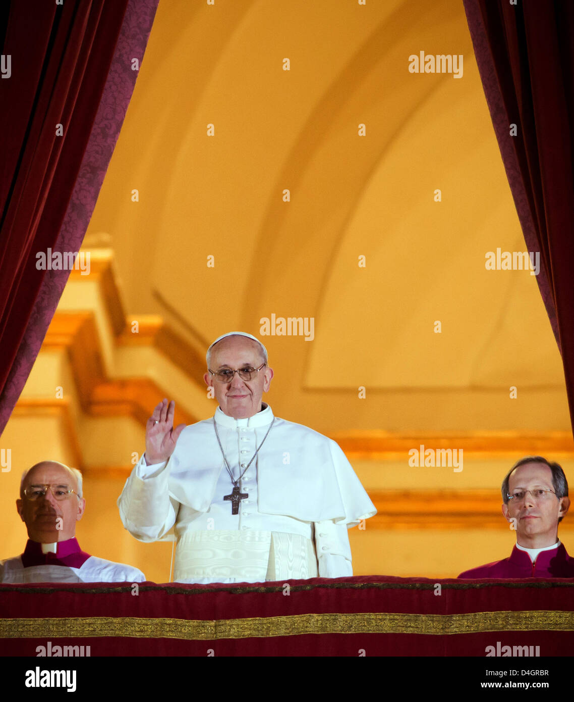 Vatican, Vatican City. 13th March 2013. Cardinal Bergoglio, the newly ...