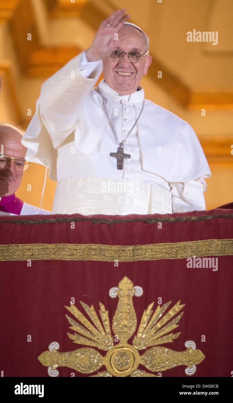 Vatican, Vatican City. 13th March 2013. Cardinal Bergoglio, the newly ...
