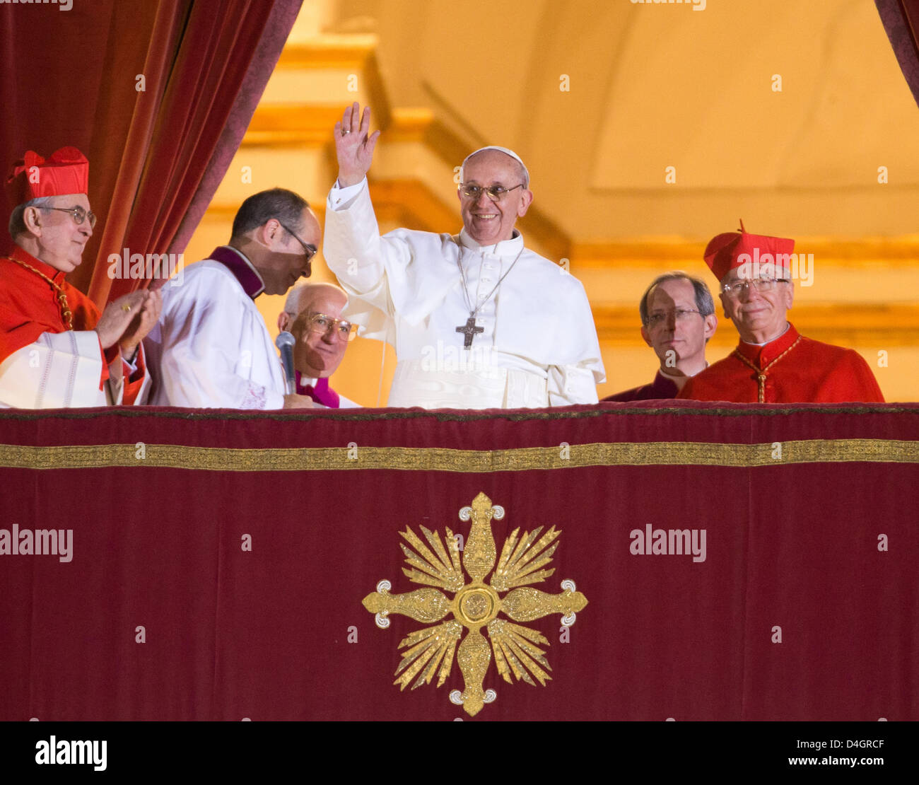 Vatican, Vatican City. 13th March 2013. Cardinal Bergoglio (M), the ...