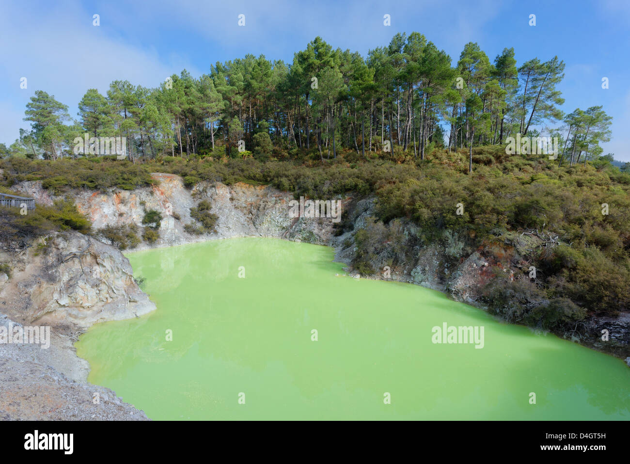Devil's Bath, Waiotapu Thermal Area, Rotorua, North Island, New Zealand ...