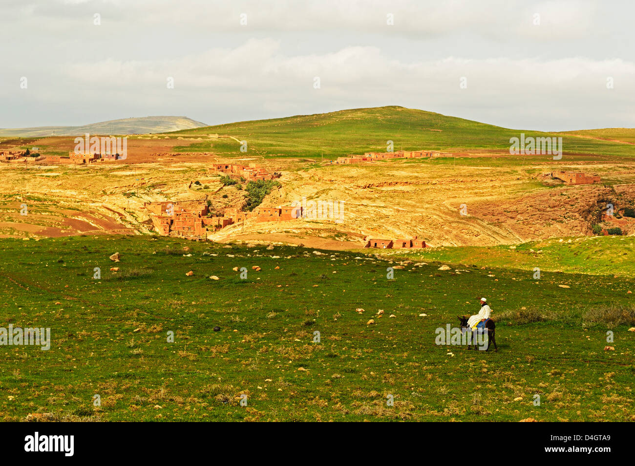 Traditional Berber country near Ait Khaled, High Atlas, Morocco, North ...