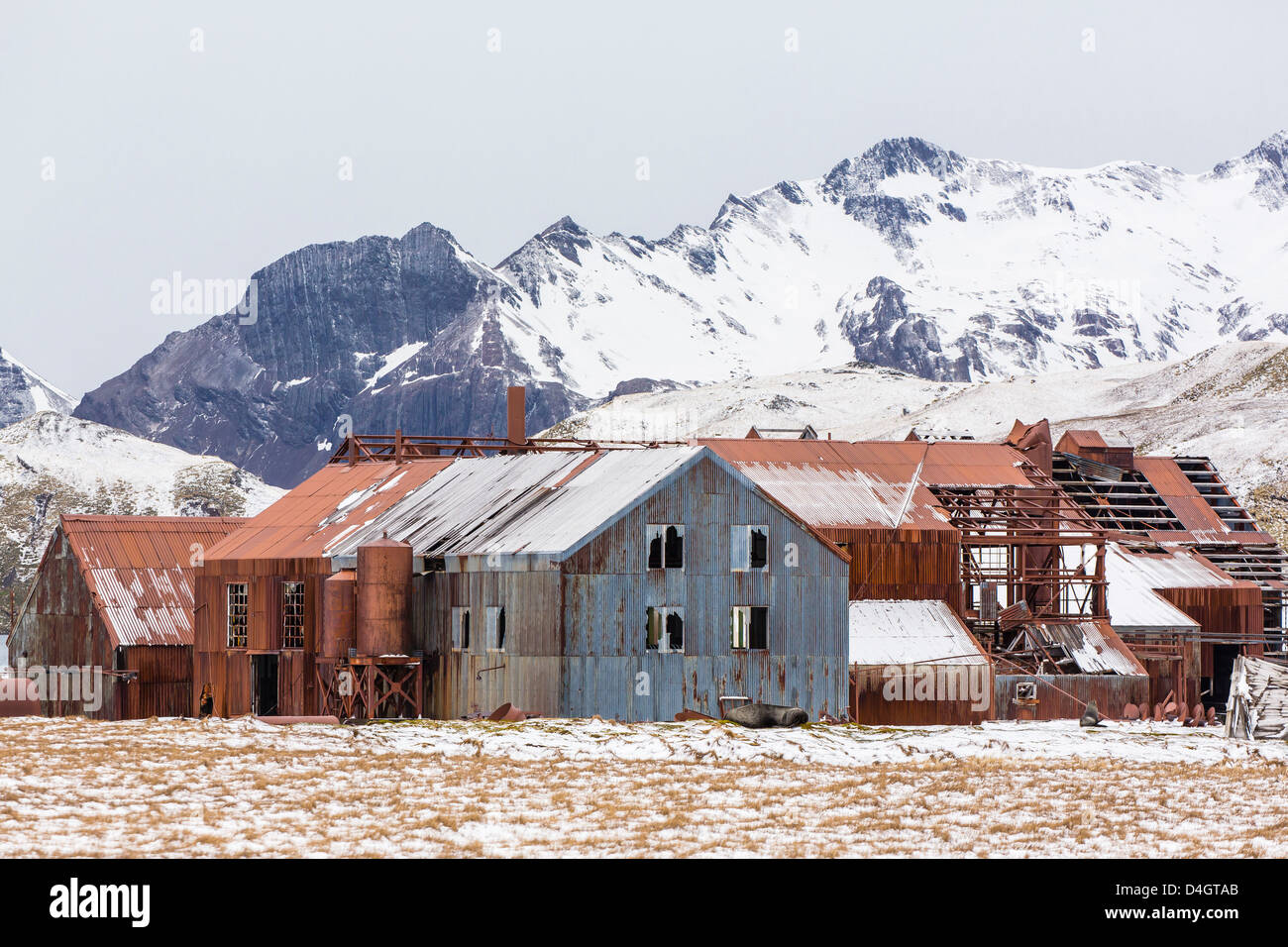 The abandoned Norwegian Whaling Station at Stromness Bay, South Georgia ...